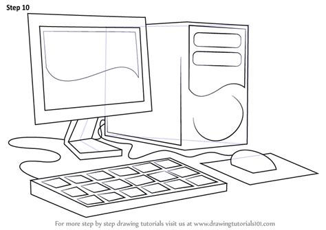 learn how to draw a computer computers step by step drawing tutorials