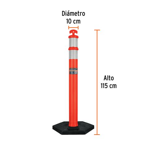 Ficha Tecnica Poste Delimitador De 115 Cm De Alto Con Base Y Reflejante