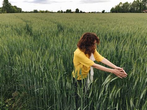A Woman Swimming In A Field Of Wheat By Stocksy Contributor Anna