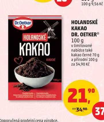 ARCHIV HOLANDSKÉ KAKAO DR OETKER 100 g v akci platné do 1 12 2021