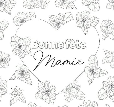 Coloriage Bonne F Te Mamie T L Charger Et Imprimer Gratuit Sur