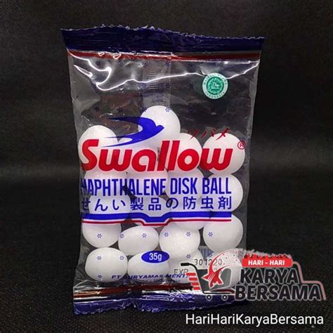 Jual KAMPER KAPUR BARUS SWALLOW NAPHTHALENE DISK BALL 35GR Di Seller