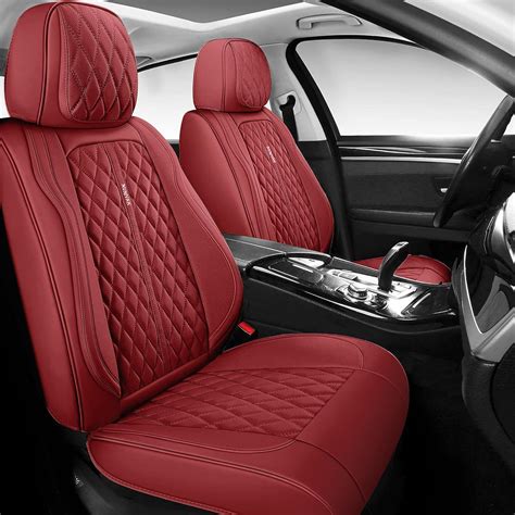 Amazon NUNIVAK Full Coverage Leather Car Seat Covers Full Set Fit