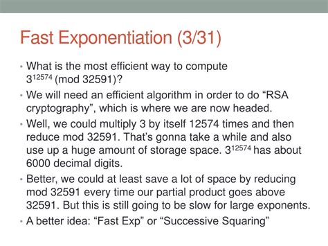ppt fast exponentiation 3 31 powerpoint presentation free download id 2521306