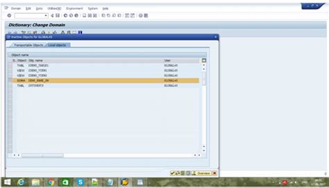 Step By Step Tutorial On Creating Domain In SAP ABAP