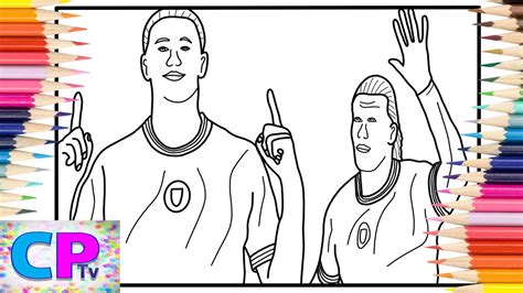Haaland Coloring Pages Erling Haaland As A Great Football Player Clarx