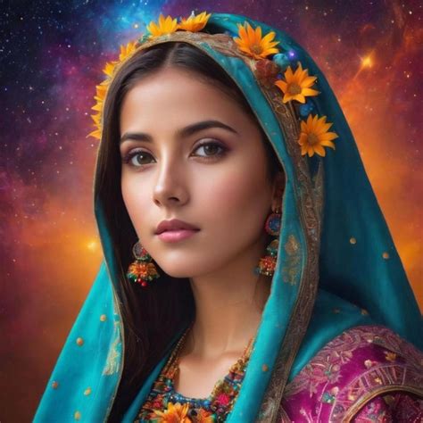 Premium Ai Image Graceful Woman Wearing Traditional Clothing Of The