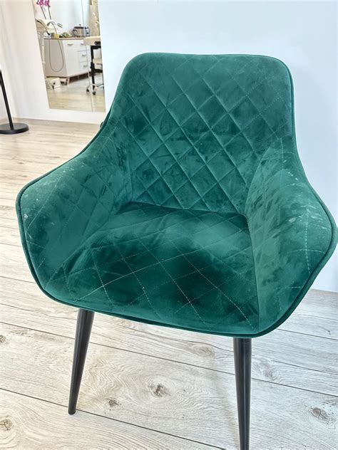 Krzesło fotel welurowe pikowane 2 sztuki Szczecin Centrum OLX pl
