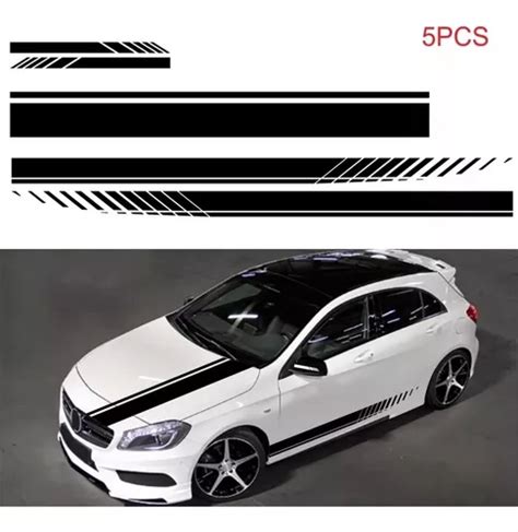Kit Pzs Vinil Stiker Calcas Franjas Deportivas Autos Racing