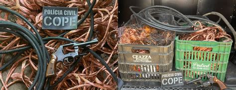 Dono de ferro velho é preso por receptação de fios de cobre