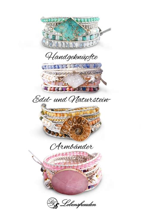Edelsteinarmband Kette Boho weiß Lebensfreuden