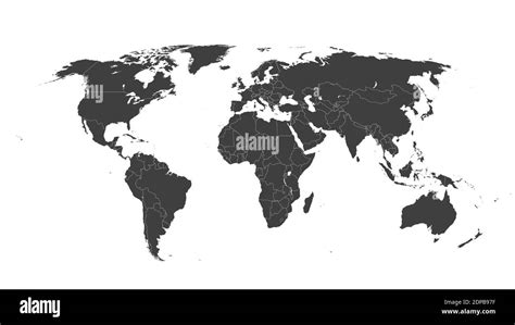 Illustration du vecteur de la carte du monde sur fond blanc isolé