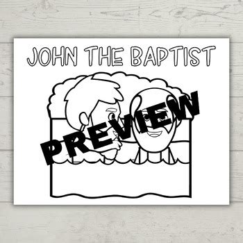 John The Baptist Activity Sheet Bible Story Activities Sunday School