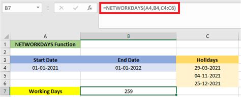 networkdays formula in excel javatpoint