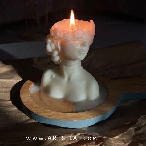 Candle Silicone Mold Beauty Body Shy Blindfolded Artsila