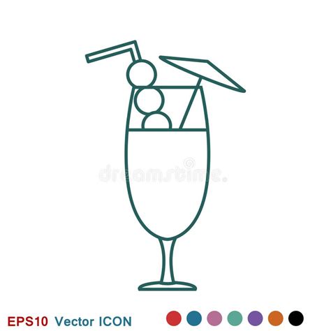 Vector Del Icono Del C Ctel Pictograma Aislado En Fondo S Mbolo