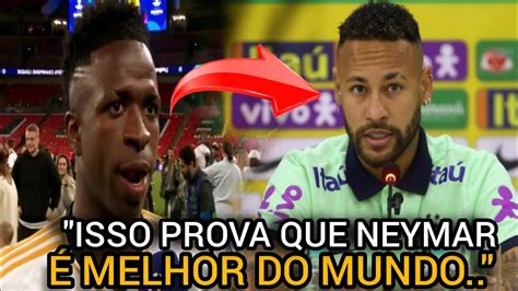 OLHA O FORTE DESABAFO DE VINI JR SOBRE AS PALAVRAS DE NEYMAR APÓS
