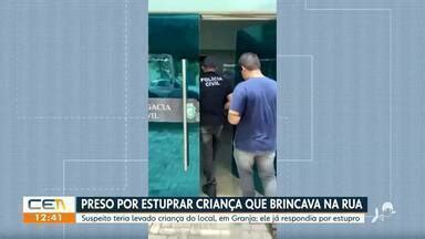 CETV 1ª Edição Fortaleza Homem é preso por abusar de criança