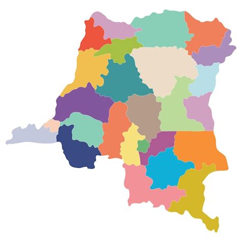 Premium Vector Democratic Republic Of The Congo Map Map Of Congo In