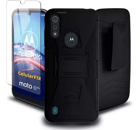 Funda Protector Moto E6s Uso Rudo Clip Cristal
