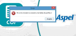 No se ha iniciado la conexión a las tablas de perfiles 2