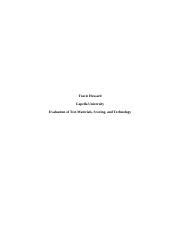 Evaluation Of Test Materials Scoring And Technology A Course Hero