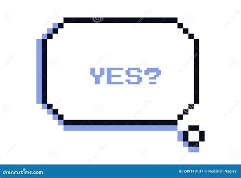 Pixel Speech Bubble Stock Vector Illustration Of Square 249149137