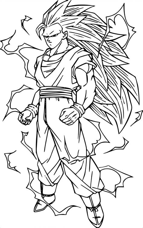 Dessin Sangoku Super Sayen Luxe Collection Coloriage Sangoku Super