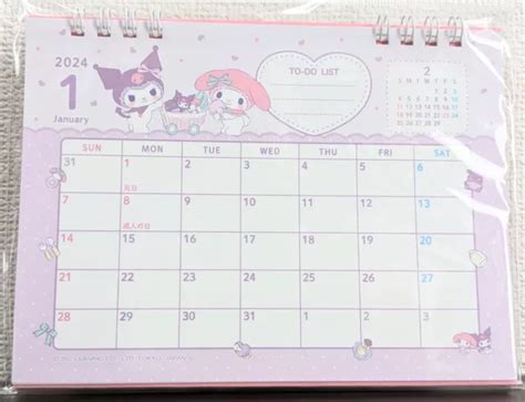 Kuromi My Melody Desktop Ring Calendar Sanrio Characters Japan The