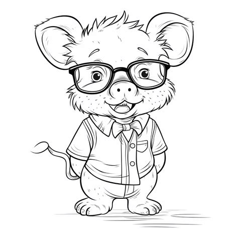 Molch Liest Mit Brille Happycoloring Net