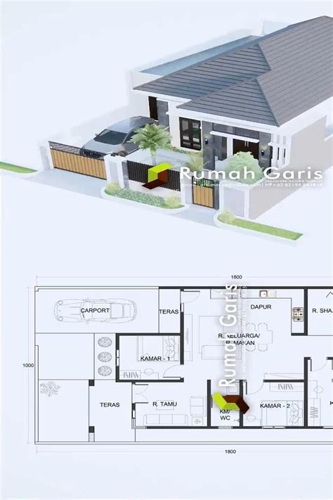 Model Denah Dan Tampak Depan Rumah Minimalis Atap Limas M Simple