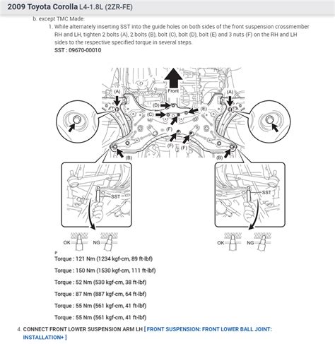 Torque Specification For Lower Control Arm Bolts Needed