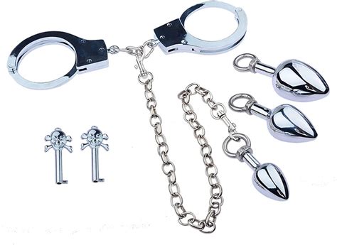 Edelstahl Abschlie Bares Halsband Hand Fu Fesseln Abschlie Bare