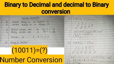 binary to decimal and decimal to binary conversion easy steps number system civil