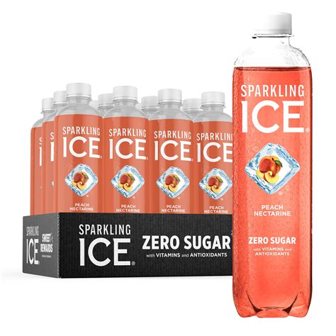 Sparkling Ice Agua con gas de nectarina de melocotón agua con sabor a