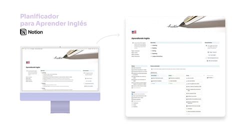 Planificador para aprender Inglés Notion