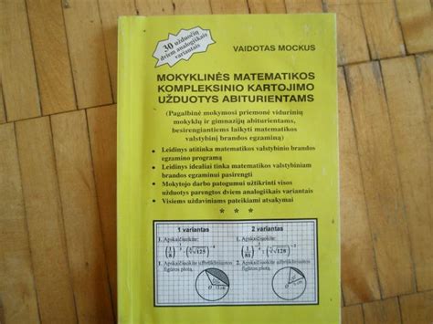 Mokyklinės matematikos kompleksinio kartojimo užduotys abiturientams