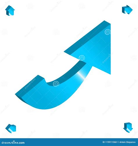 Icono Del Vector De La Flecha 3d Ilustración del Vector Ilustración