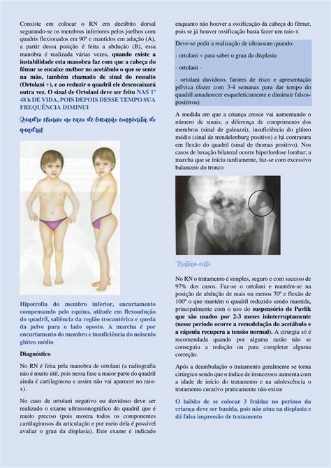 Solution Displasia Do Desenvolvimento Do Quadril Studypool
