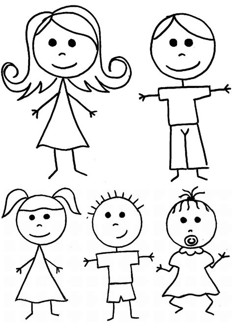 Coloriage Famille Personnages Dessin Colorier Coloriages