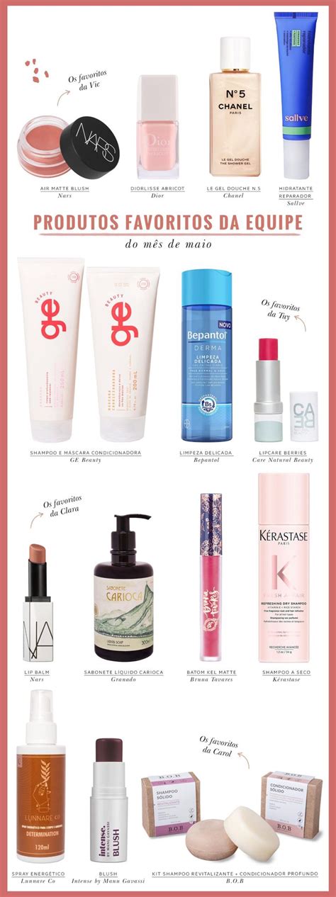 Favoritos do mês de maio da equipe DDB Dia de Beauté Produtos de