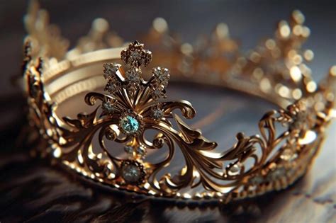Premium Photo Realistic Golden Crown For King Or Queen