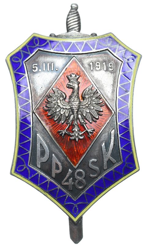 II RP Odznaka oficerska 48 Pułk Piechoty Strzelców Kresowych
