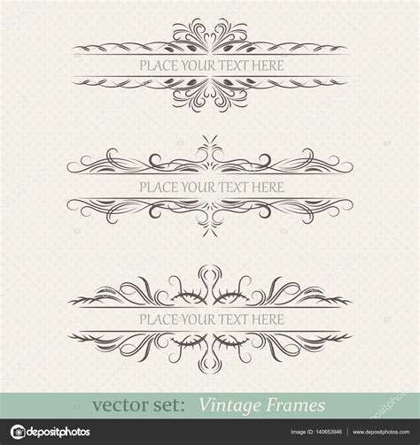 Conjunto Vectorial De Marcos Vintage Vector De Stock 140653946 De D1min