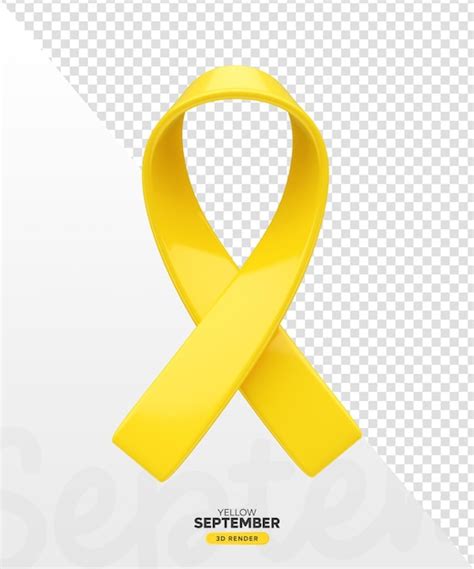 Cinta Amarilla D Render Para La Campa A De Septiembre Amarillo