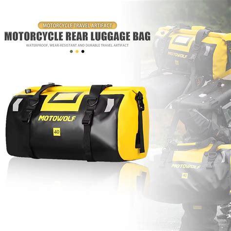 Sac Dos Tanche Pour Moto Bagage De Voyage En Plein Air 40L