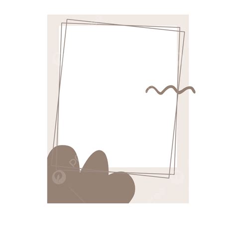 Plantilla De Ilustración Del Marco De Polaroid Estético PNG Frontera