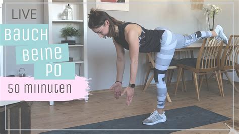 Bauch Beine Po Training für Zuhause 2 50 Min LIVE 23 03 20