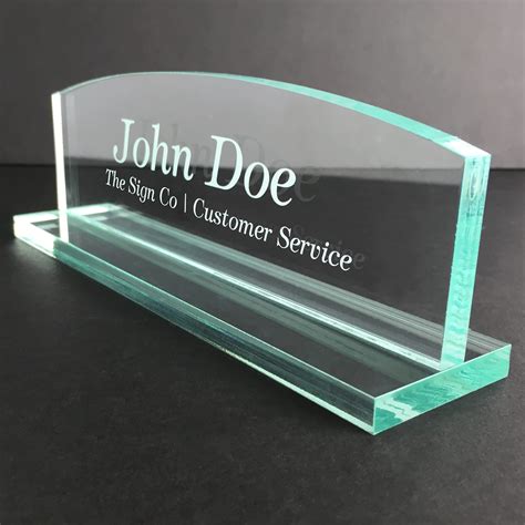 Buy Office Desk Name Plate Custom Name Plates Made From Glass Like