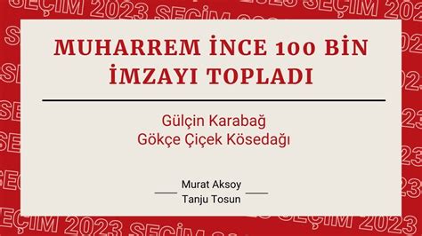 Muharrem İnce 100 bin imzayı topladı YouTube